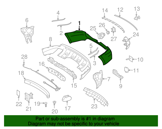 164-885-74-25-9999 - Bumper Cover 2008-2011 Mercedes-Benz | Mercedes ...