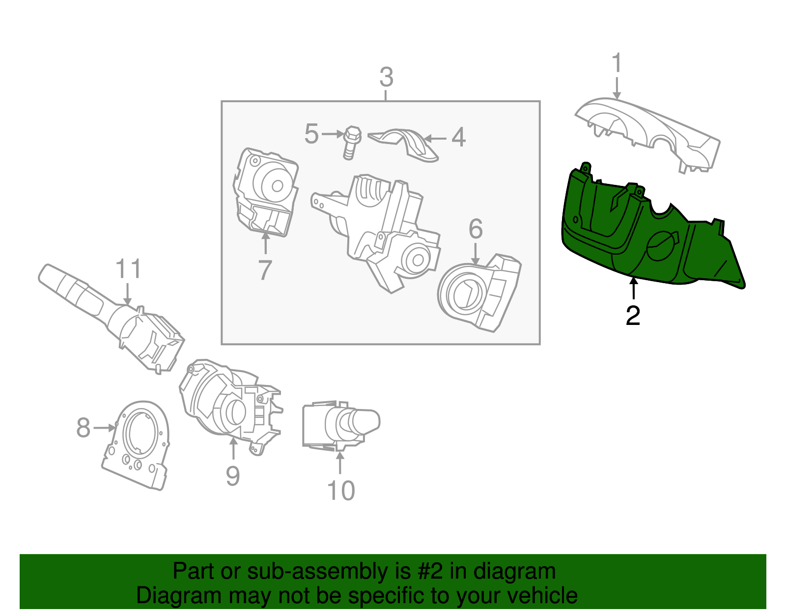 77360-TR0-A01ZA - 2012-2015 Honda Civic - Cover Assembly Column (Lower ...