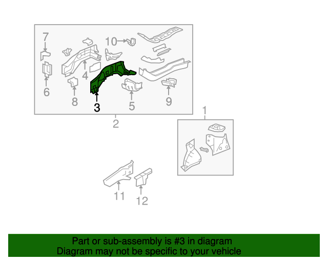 2008-2015 GM Outer Rail 19257008 | GMPartsDirect.com