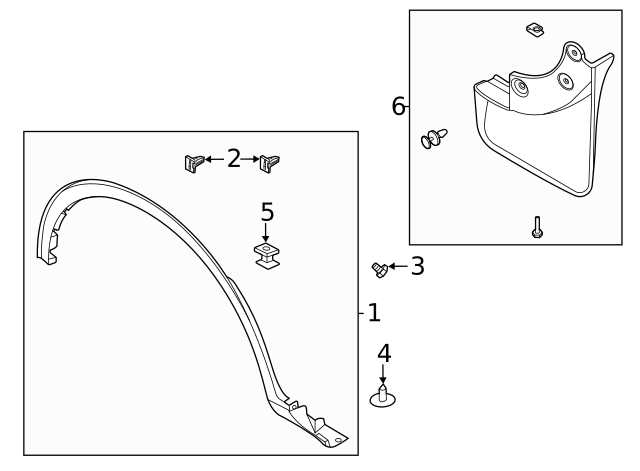 2020-2024 Ford Escape Splash Guards - Molded - Front 2-Piece Set LJ6Z ...