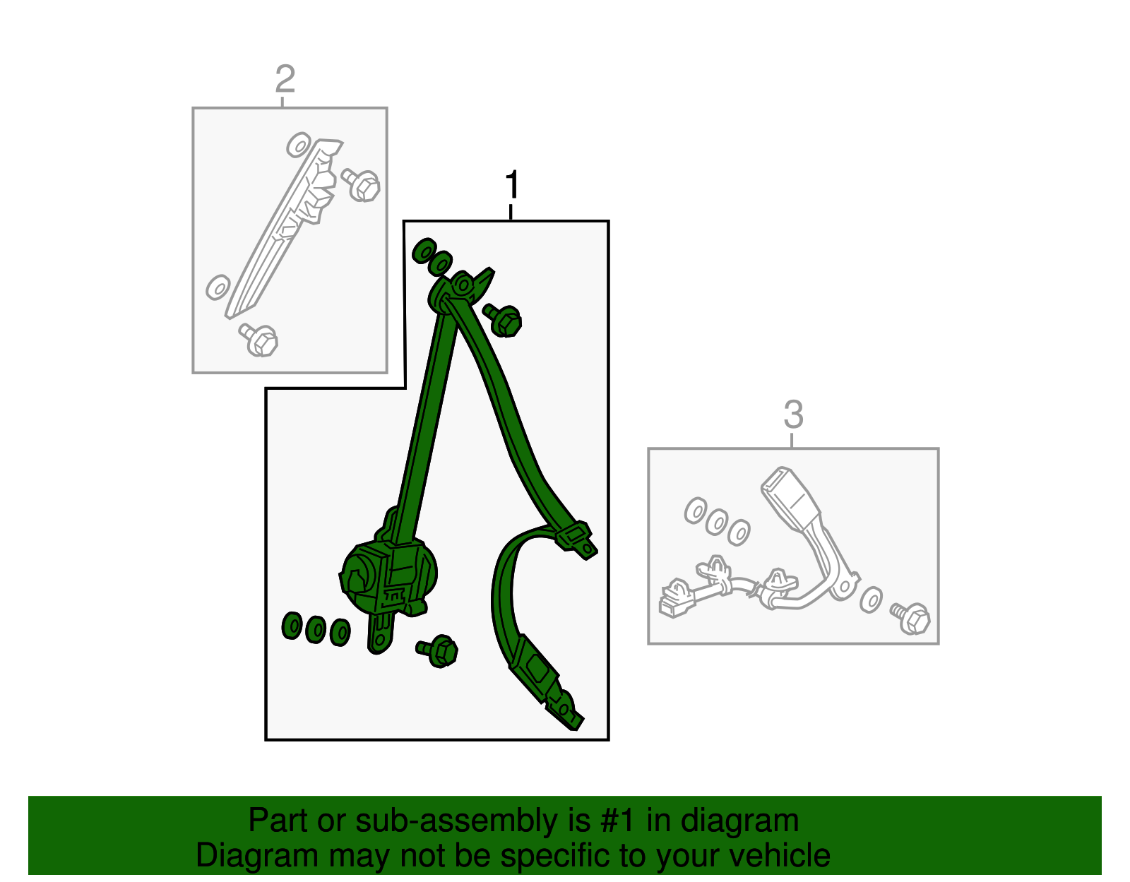 04818-TA5-A01ZF - 2012 Honda Accord - Lap & Shoulder Belt | Genuine Honda Parts