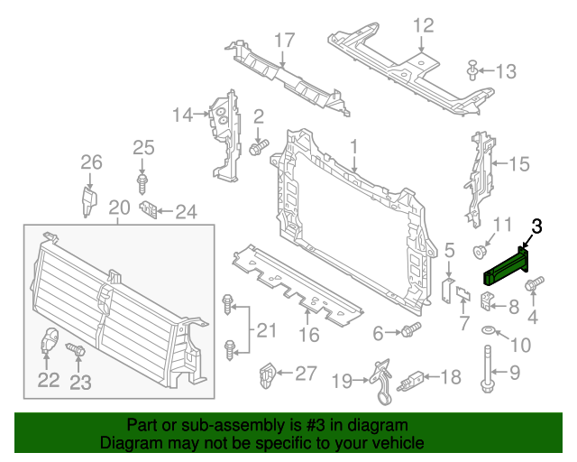 2017-2024 Audi Guide Rail 4M0-802-038-D | Audi USA Parts