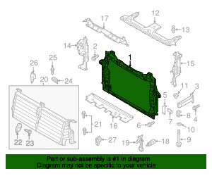 2020-2022 Audi Radiator Support 4M0-805-594-E | OEM Parts Online