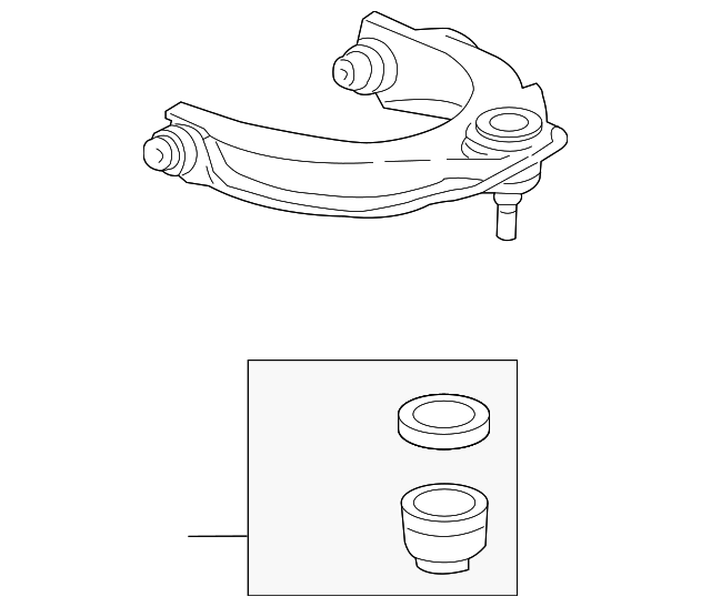 51520-TP6-A01 - Arm L Front (Upper) - 2010-2015 Honda | Genuine Honda Parts
