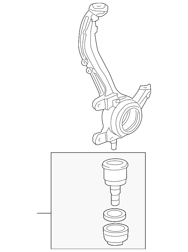 51215-TP6-A00 - Knuckle, L Front 2010-2015 Honda | Honda Parts Online