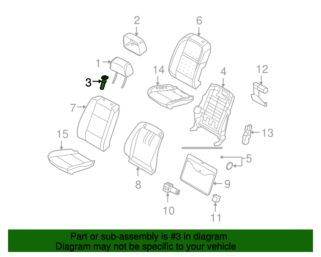 52-10-9-158-863 - Headrest Guide 2008-2014 BMW | AutoNationParts.com