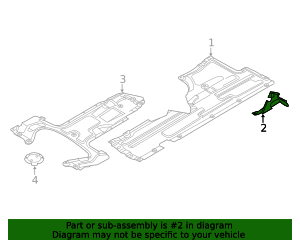 51-75-7-312-831 - Floor Pan Splash Shield Bracket 2016-2019 BMW ...
