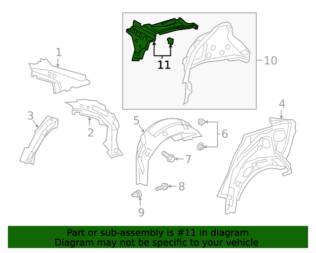 2020-2022 Toyota Corolla Pkg Tray Support 64305-02280 | Toyota Parts Center