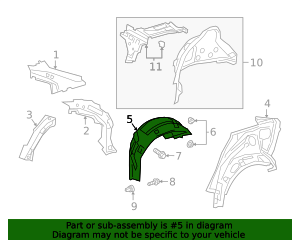 65637-02140 - Wheelhouse Liner - 2020-2023 Toyota Corolla | OEM Genuine ...