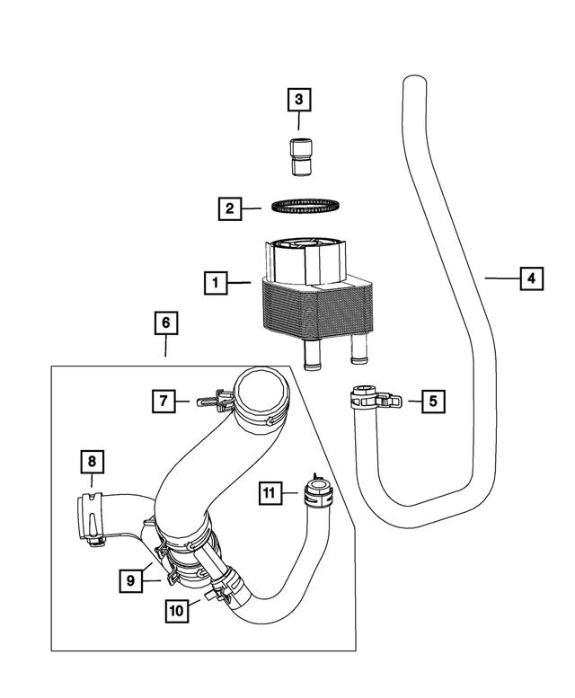 2012-2022 Mopar Radiator Outlet Hose 68056029AG | My Mopar Parts