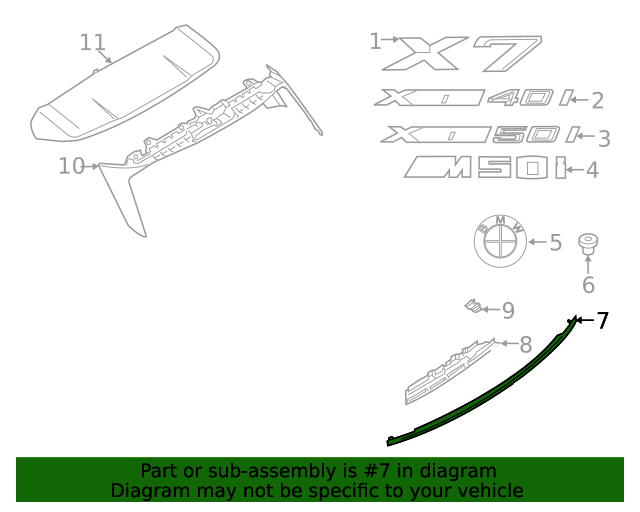Genuine BMW 51-13-7-453-910 | Molding | FREE Shipping on Most Orders ...
