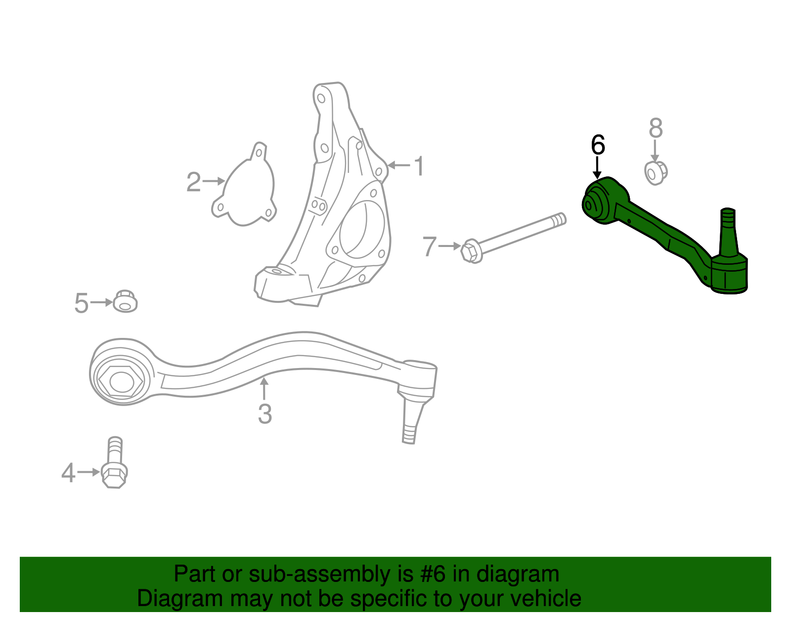 2014-2019 Cadillac CTS Front Passenger Side Lower Control Rear Link ...