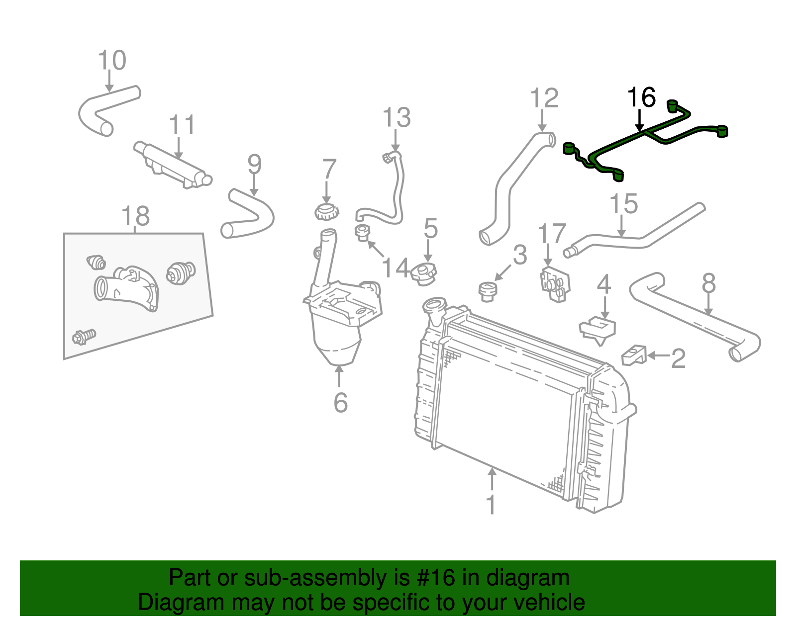 1998-2005 GM Engine Coolant Air Bleed Pipe 12602544 | OEM Parts Online