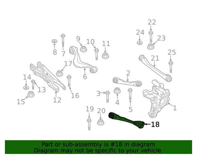 33306871023 - 2018-2024 BMW Trailing Arm (33-30-6-871-023) | BMW of ...