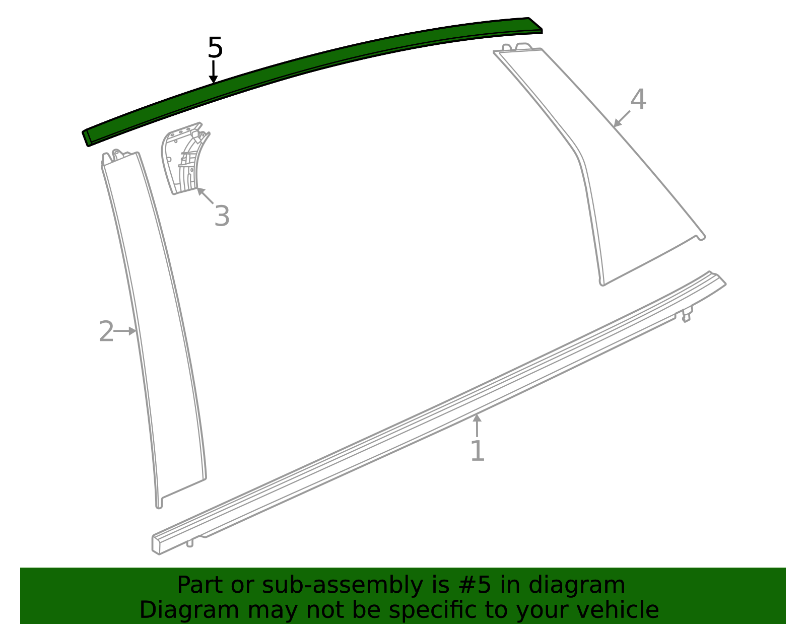 72925-T20-A01 - 2022-2025 Honda Civic - Frame Molding | Genuine Honda Parts