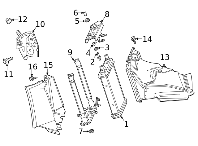 2022-2023 Cadillac Lower Bracket 84849420 | GMPartsDirect.com