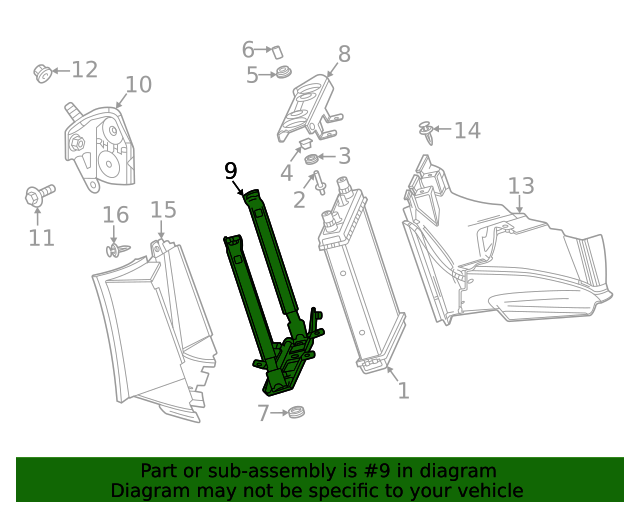 2022-2023 Cadillac Lower Bracket 84849420 | GMPartsDirect.com