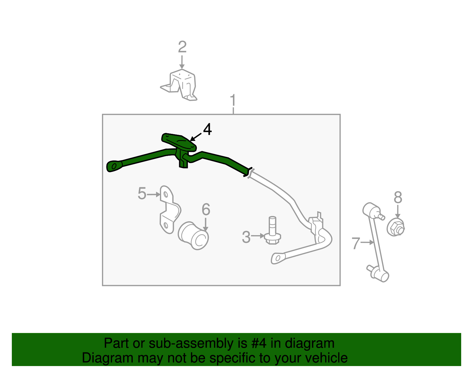 2001-2015 Toyota Stabilizer Bar Front Bracket 48832-0E020 | Toyota ...