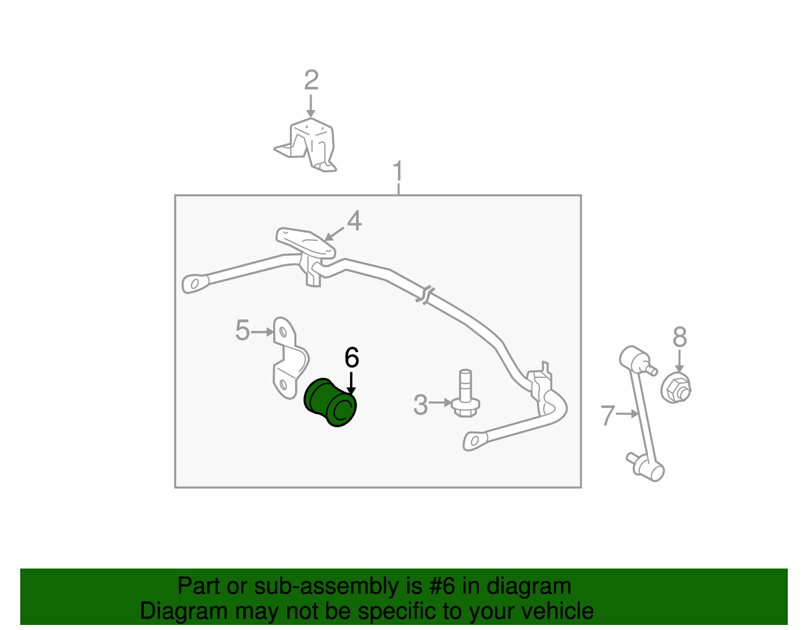 2004-2013 Toyota Rear Left Or Right Suspension Sway Bar Stabilizer ...
