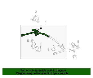 48832-0E040 - Stabilizer Bar Front Bracket - 2008-2015 Toyota | Nucar ...