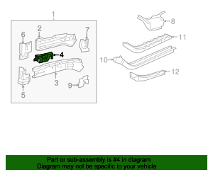 57016-0R010 - Frame Side Member Reinforcement - 2006-2018 Toyota | OEM ...