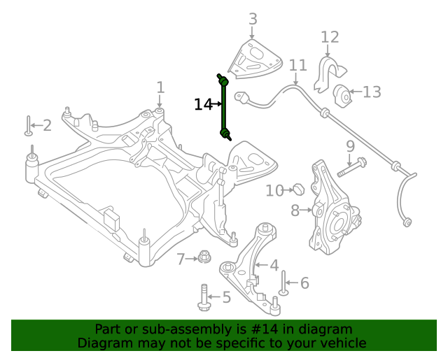 2009-2023 Nissan Stabilizer Link 54618-3JA0C | OEM Parts Online
