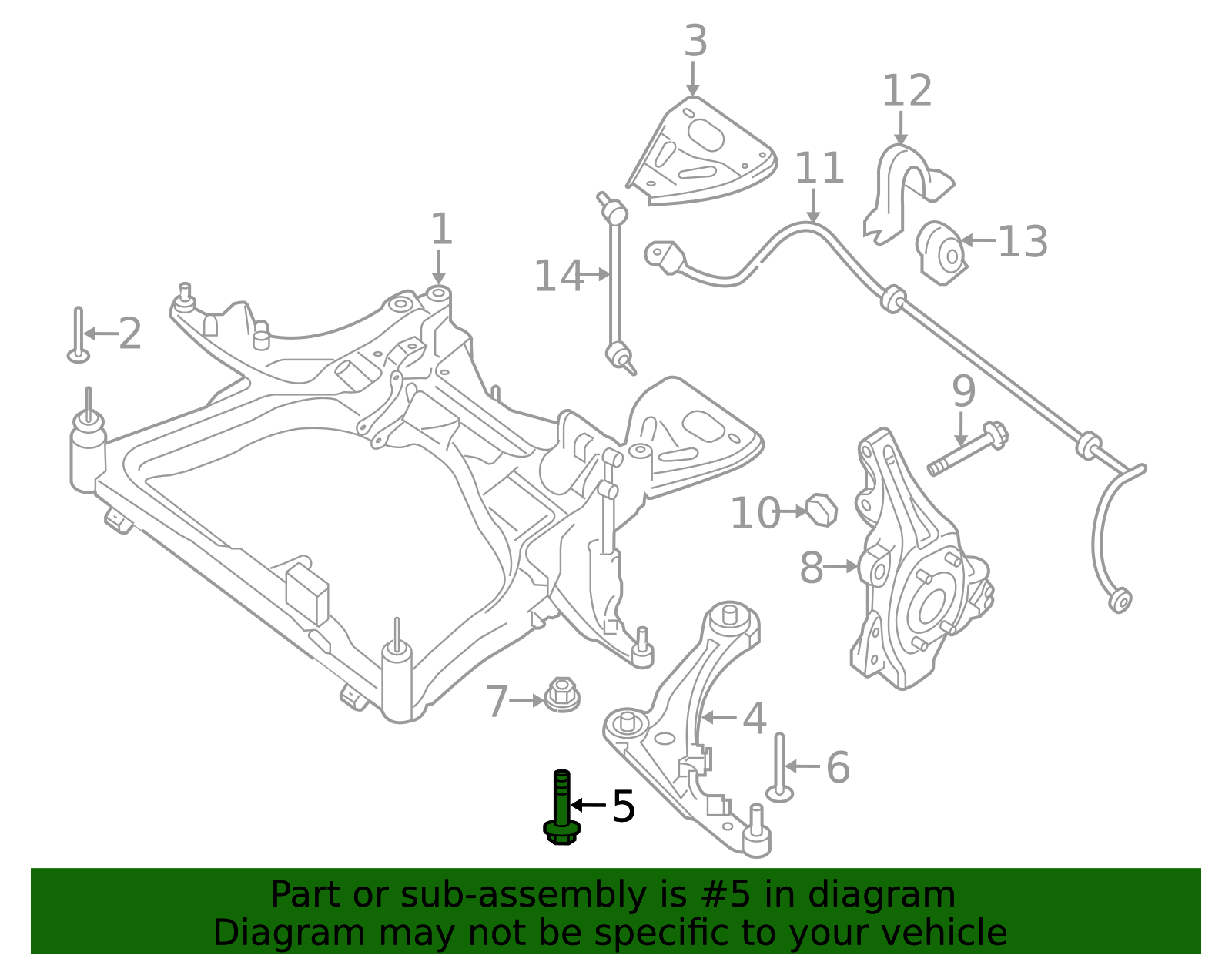 2007-2024 Nissan Lower Control Arm Front Bolt 54368-JA000 | Ziegler ...