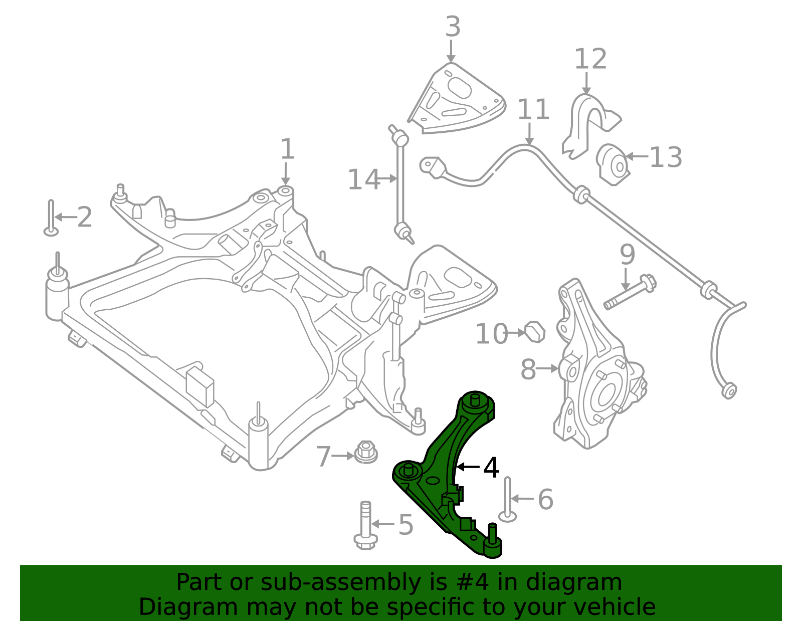 2015-2023 Nissan Control Arm 54500-9HP0A | Nissan Parts Plus