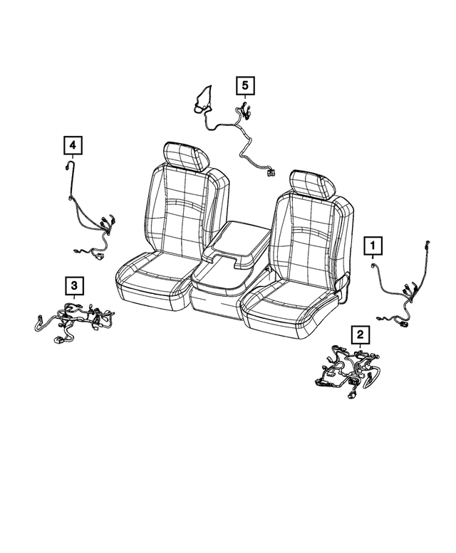 2019-2021 Ram 3500 Seat Back Wiring 68395862AD | My Mopar Parts