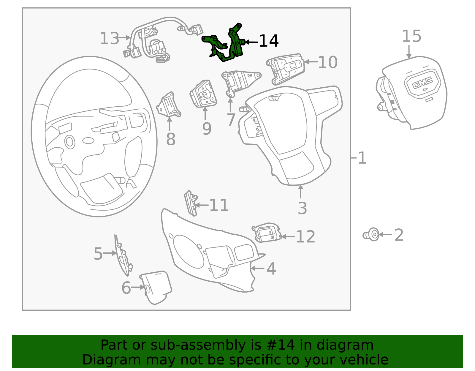 2019-2025 GM Steering Wheel Harness Clip 84399572 | Auto Parts Express