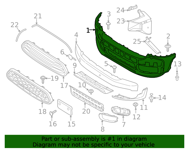 51-11-9-880-353 - Bumper Cover - 2021-2022 Mini Cooper Countryman ...