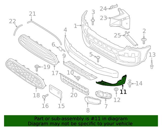 51-11-7-478-633 - Spoiler End - 2017-2020 Mini Cooper Countryman ...