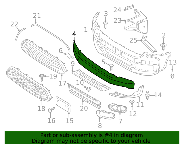 2017-2022 Mini Cooper Countryman Blende Stossfanger ALL4 511183 51-11-7-405-409 | BMW Mini Parts ...