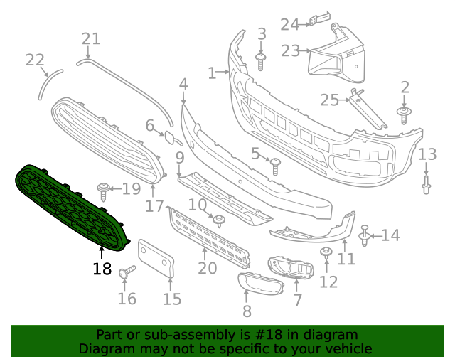 51-13-7-405-406 - Grille 2017-2020 Mini Cooper Countryman ...
