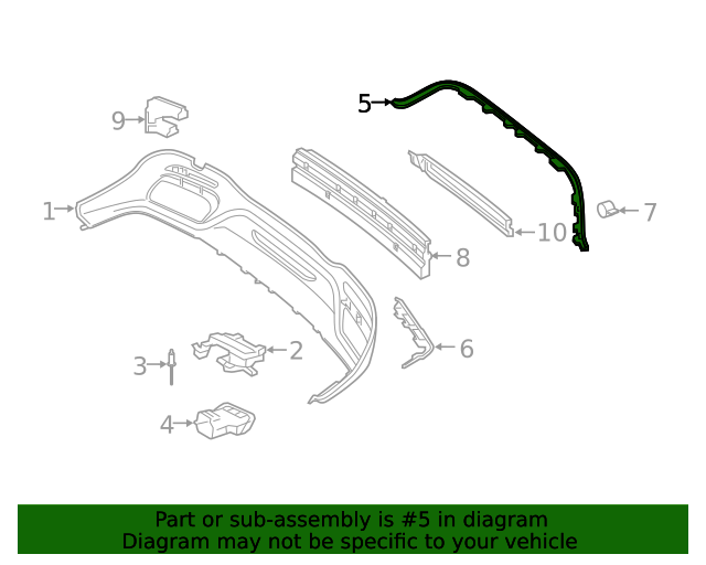2018-2020 Mercedes-Benz Rear Trim 222-885-63-01 | MB OEM Parts