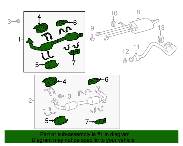 17410-0S100 - Front Pipe - 2018-2022 Toyota | OEM Genuine Toyota Parts