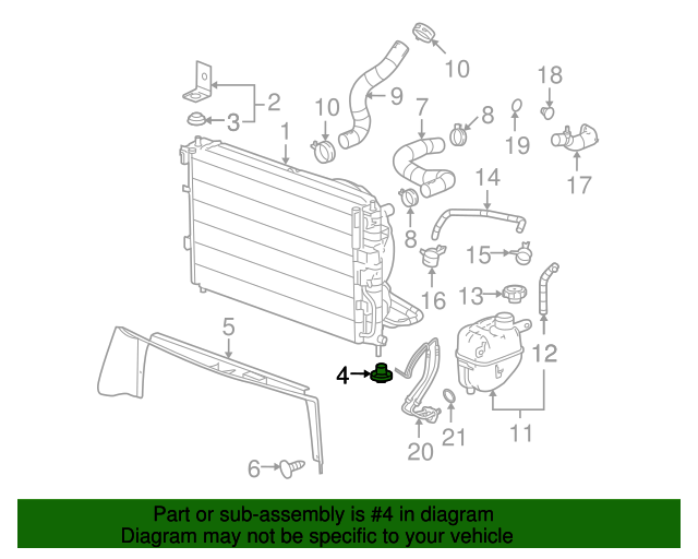 2006-2017 GM Radiator Lower Insulator 15781371 GM | GMPartsDirect.com