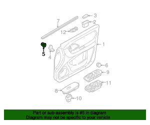 2001-2011 Mazda Tribute Trim Panel Retainer Nut 9XG0-65-75X0 ...