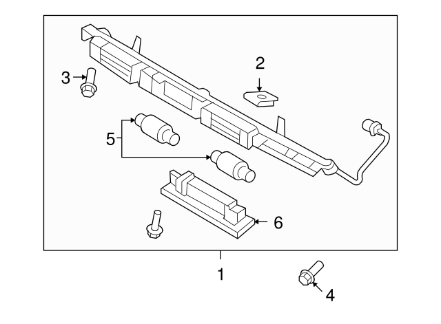 2009-2014 Hyundai Genesis License Plate Light Assembly 92501-3M010 ...