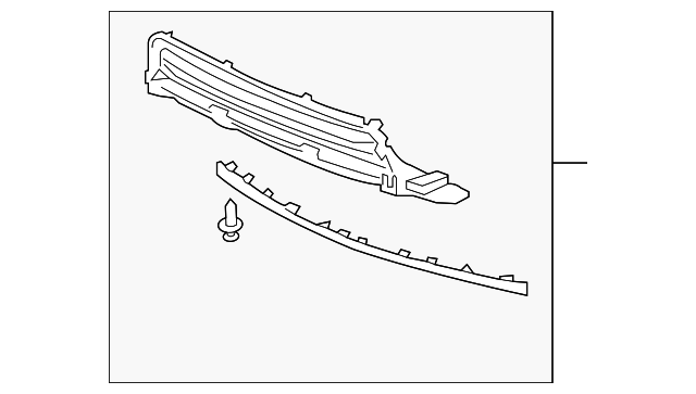 2009-2011 Honda Civic Grille, Front Bumper Center [lower] 71107-SNE-A50 ...