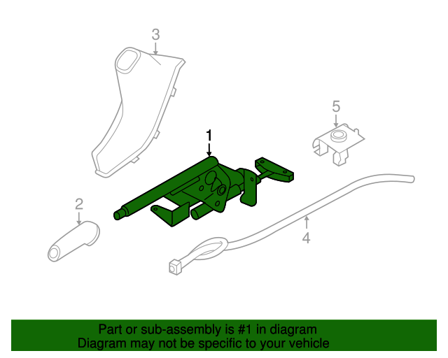 Genuine BMW 34-40-6-876-774 | Parking Brake Handle Assembly | FREE ...