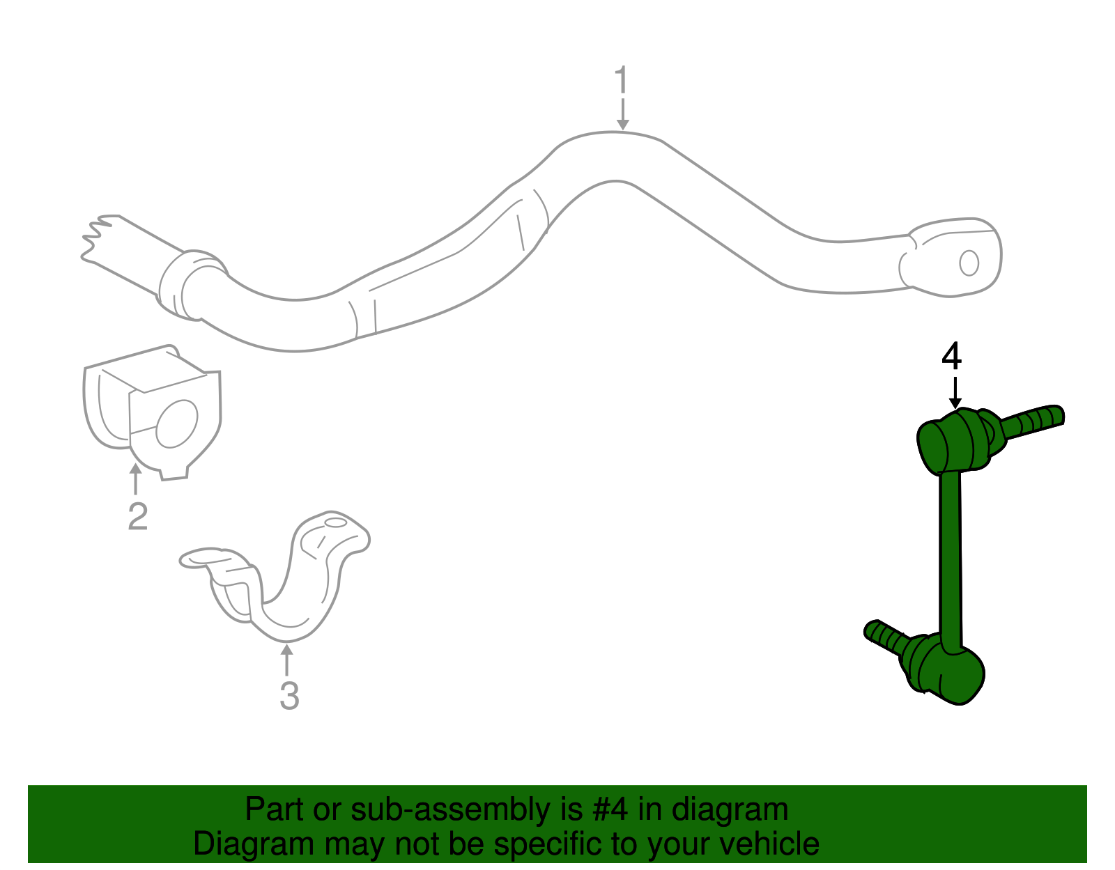 2003-2024 Toyota Link Assembly, Front Stabilizer, Left 48810-60040 ...