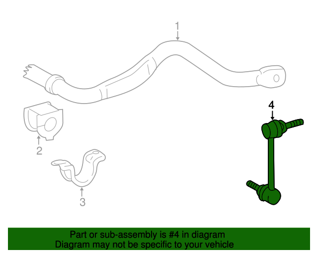 48810-60040 - Link Assembly, Front Stabilizer, Left - 2003-2024 Toyota ...