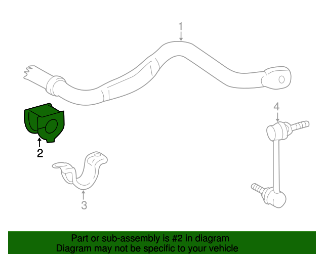 48815-60390 - Suspension Stabilizer Bar Bushing 2014-2022 Toyota ...