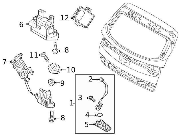 81260-D3510 - Handle, Outside 2020-2022 Kia Sportage | Genuine Kia Parts