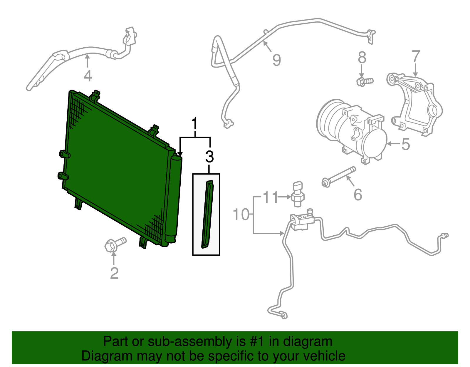 2012-2017 Toyota Camry Condenser Assembly 88460-AZ004 | Toyota Parts Center