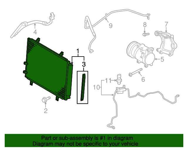 2012-2017 Toyota Camry Condenser Assembly 88460-AZ004 | Toyota Parts Center