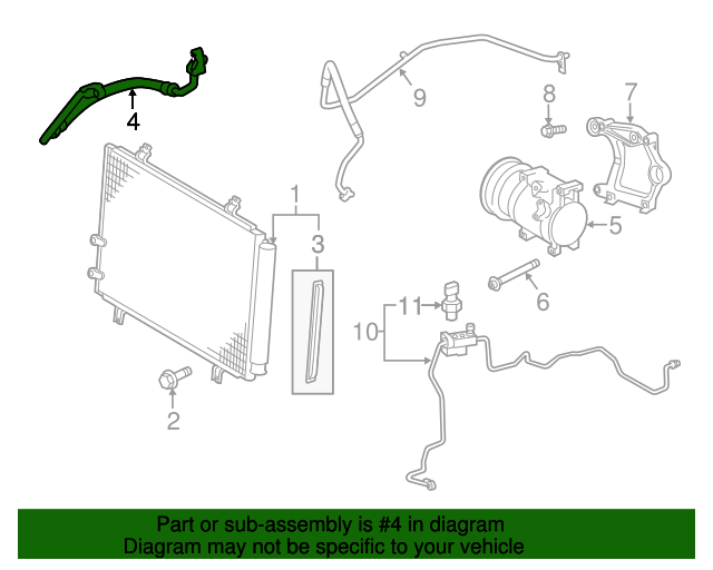 88711-06430 - Discharge Hose - 2012-2017 Toyota Camry | OEM Genuine ...