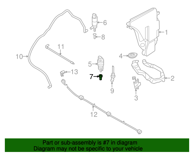 67126934160 - 2007-2019 BMW Windshield Washer Pump (67-12-6-934-160 ...