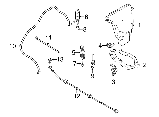 67126934160 - 2007-2019 BMW Windshield Washer Pump (67-12-6-934-160 ...
